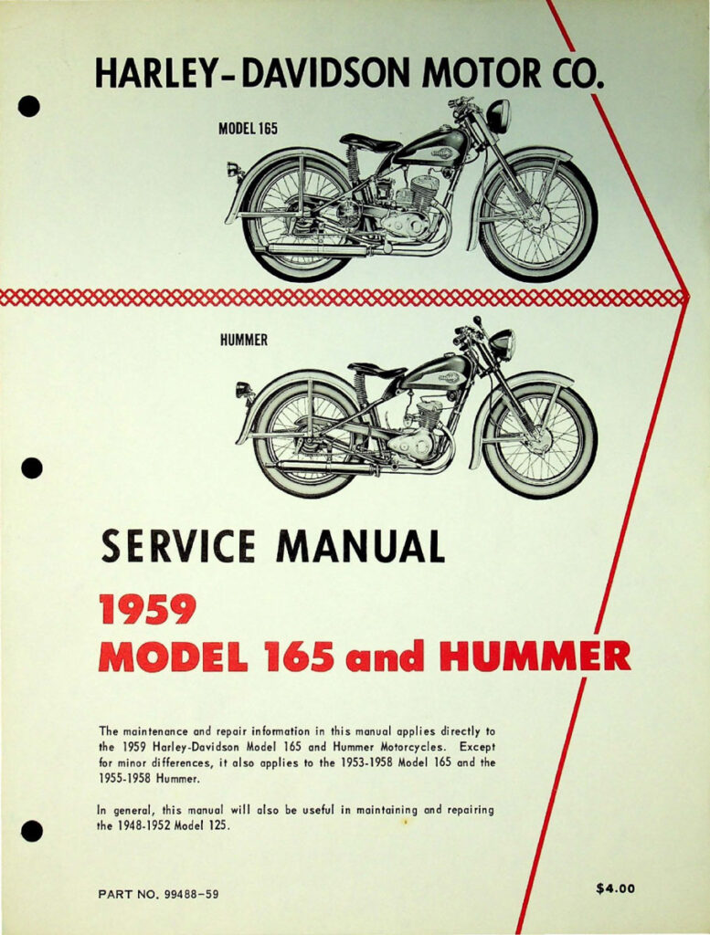1959 - Harley-Davidson Hummer y 165 Service Manual